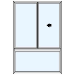 Milgard Ultra Half Vent Above OX Windows